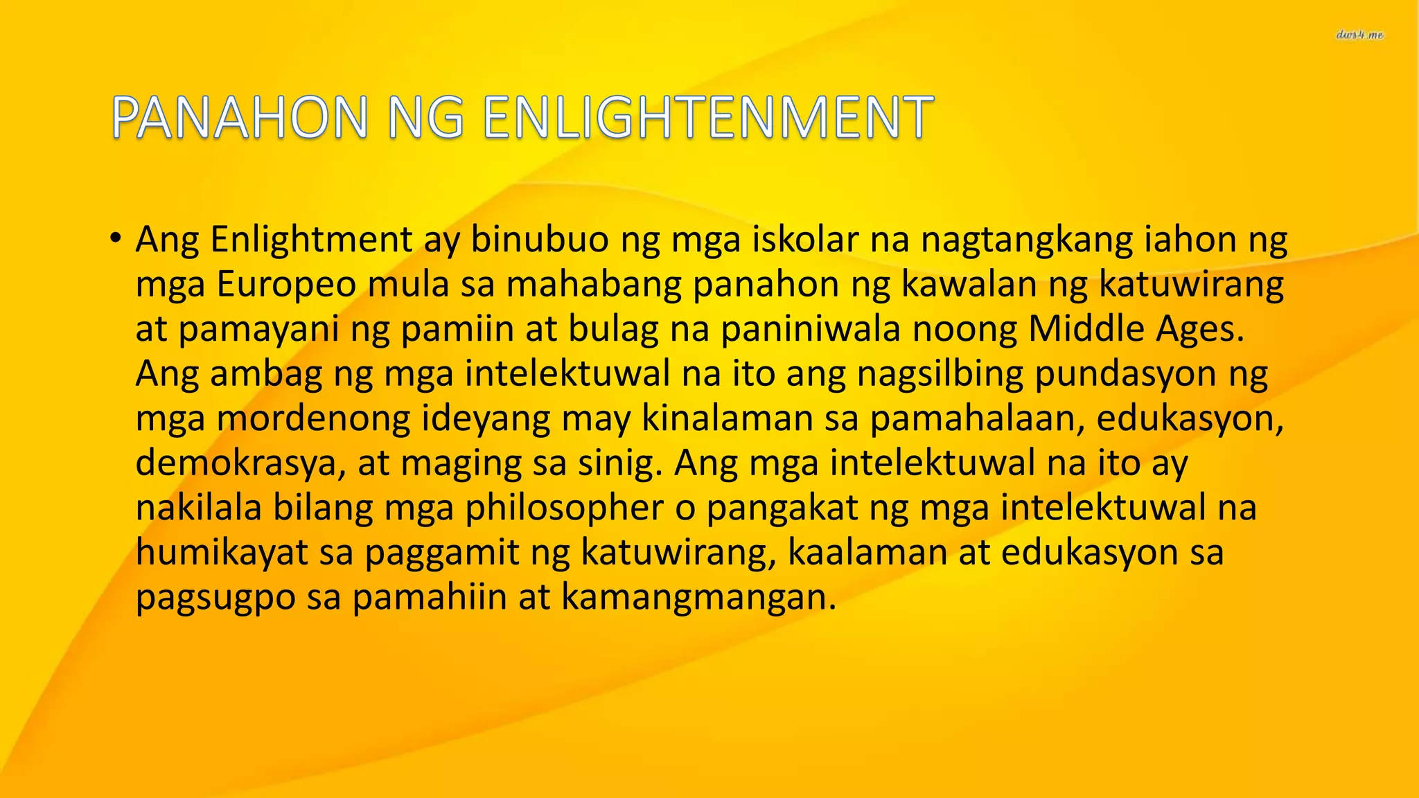 Panahon ng Enlightenment | PPTX