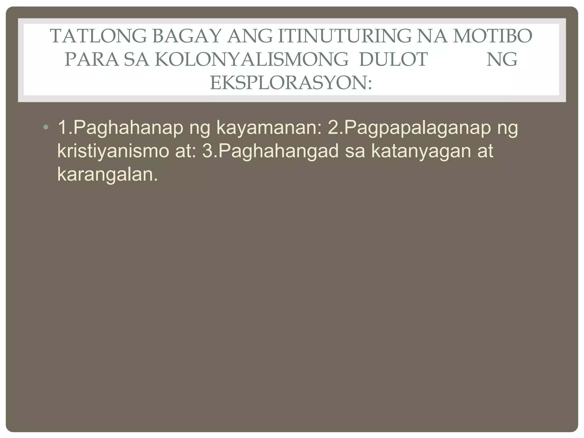 Unang Yugto ng Imperyalismo | PPTX