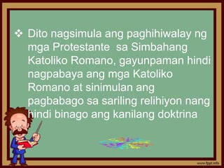 Repormasyon | PPT