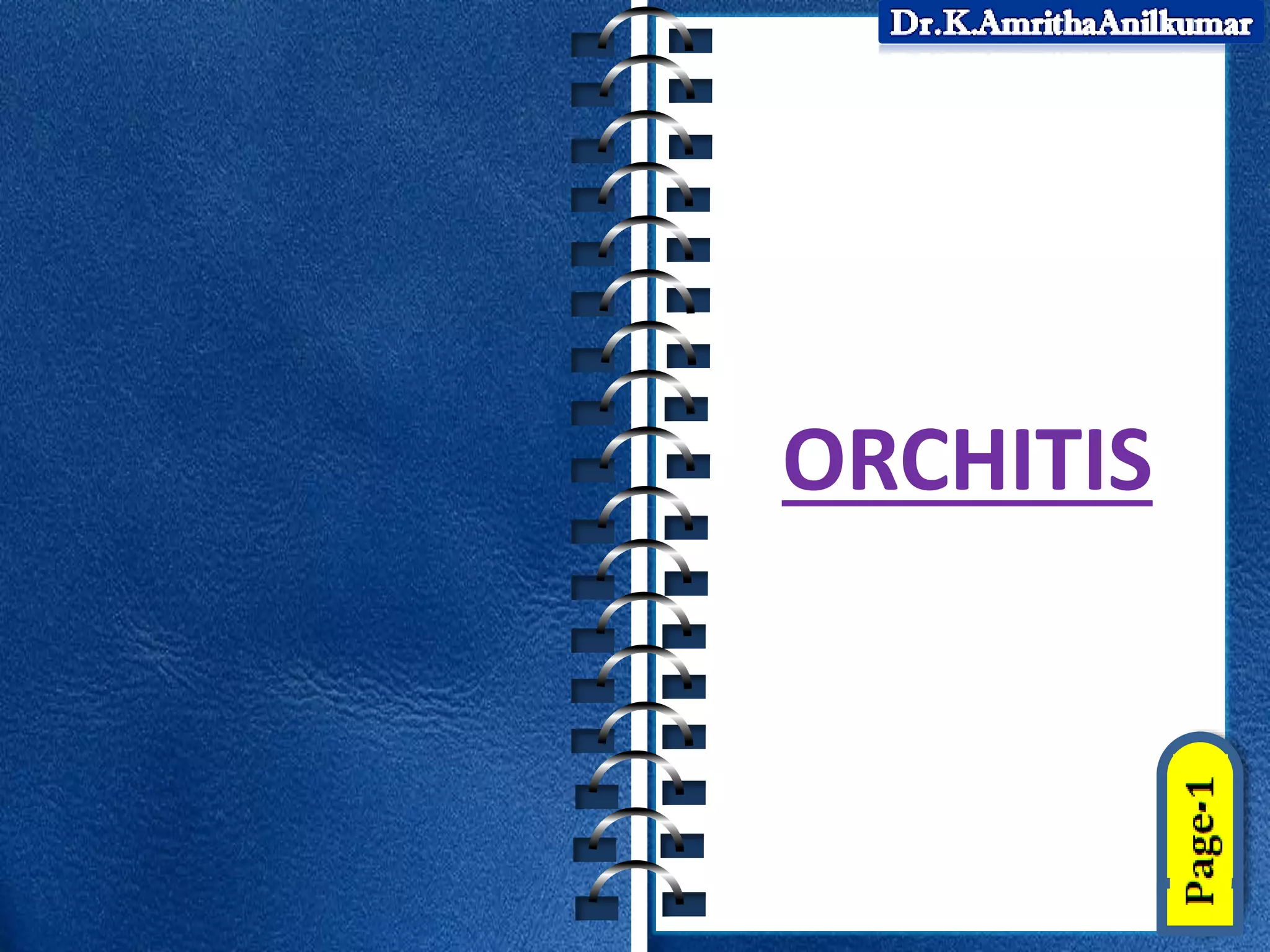 Orchitis by Dr.K.AmrithaAnilkumar | PPTX