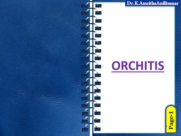 Orchitis by Dr.K.AmrithaAnilkumar | PPTX