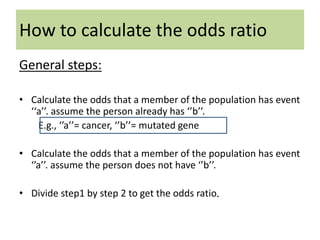 Odds ratio and confidence interval | PPTX