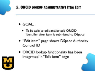 ORCID Adoption & Integration in DSpace | PPT