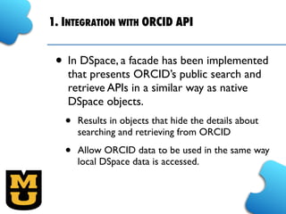 ORCID Adoption & Integration in DSpace | PPT