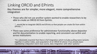 ORCID and e-prints | PPTX
