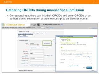 ORCID in platform research lifecycle products -Elsevier (C. Shillum ...