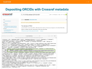 ORCID in platform research lifecycle products -Elsevier (C. Shillum ...