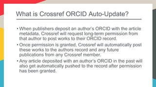 INTEGRASI ORCID DENGAN CROSSREF | PDF