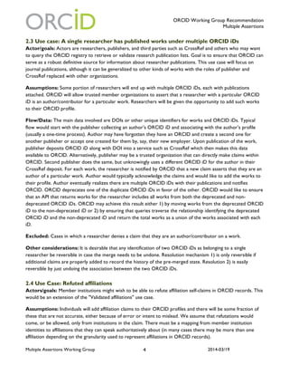 ORCID Multiple Assertions Working Group recommendations | PDF