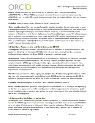 ORCID Multiple Assertions Working Group recommendations | PDF