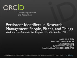 Persistent Identifiers in Research Management: People, Places and ...