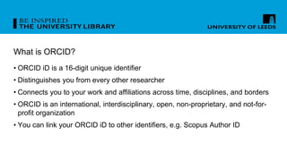 Orcid workshop | PPT