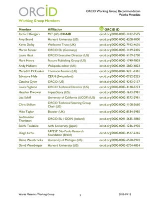 Orcid works metadata working group recommendations | PDF | Computing | Technology & Computing