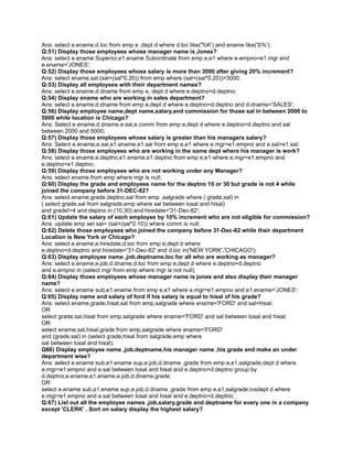 Orcl sql queries | PDF