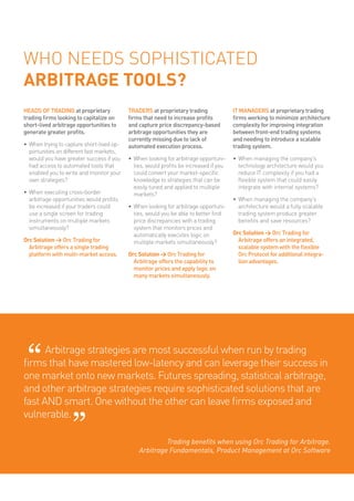 Orc Trading For Arbitrage | PDF | Stocks and Bonds | Personal Investing