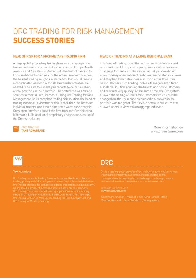 Orc Trading For Risk Management | PDF | Stocks and Bonds | Personal ...