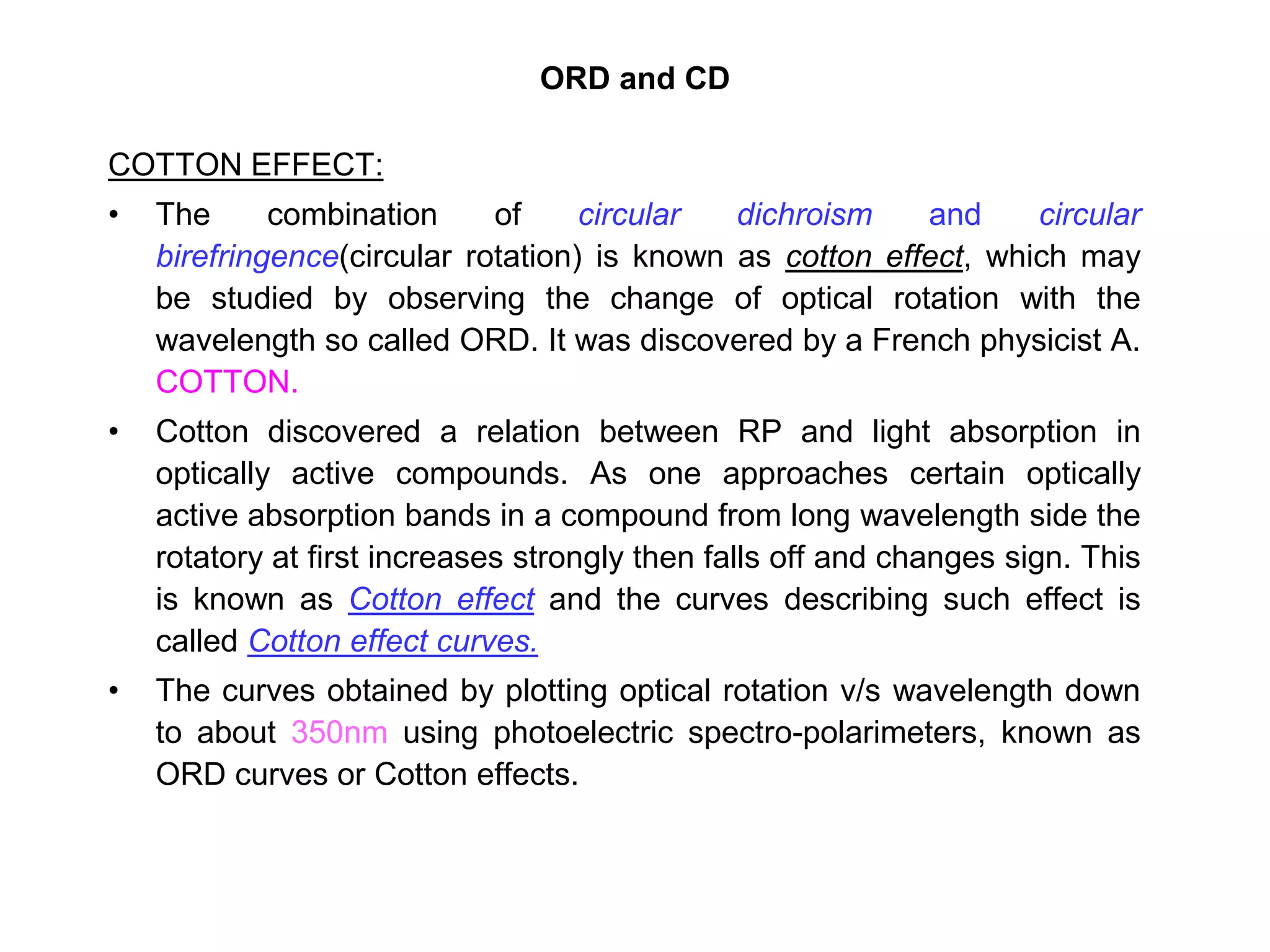 Optical Rotatory Dispersion | PPT