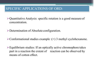 Optical rotatory dispersion technique in spectroscopy | PPT
