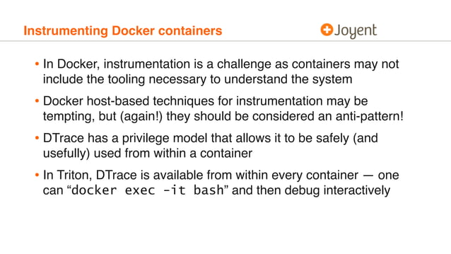 Debugging (Docker) containers in production | PPT