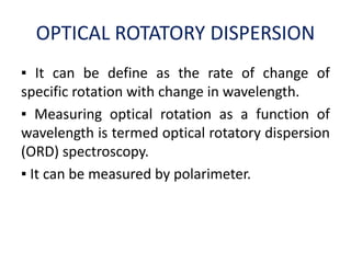 Ord and cd ppt | PPTX | Chemistry | Science