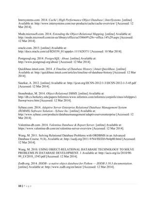 Object-Relational Database Systems(ORDBMSs) | PDF