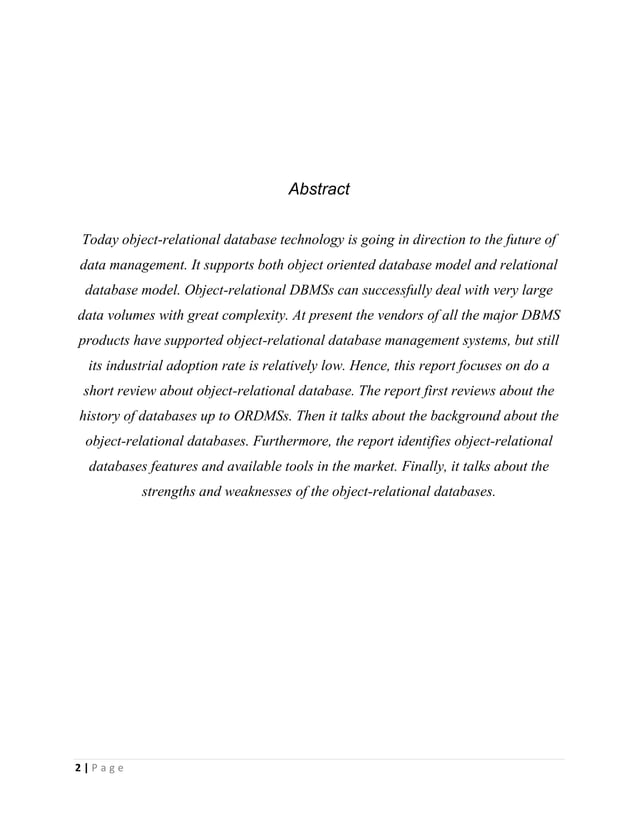 Object-Relational Database Systems(ORDBMSs) | PDF