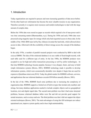 Object-Relational Database Systems(ORDBMSs) | PDF