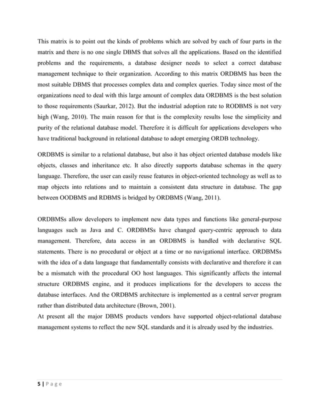 Object-Relational Database Systems(ORDBMSs) | PDF