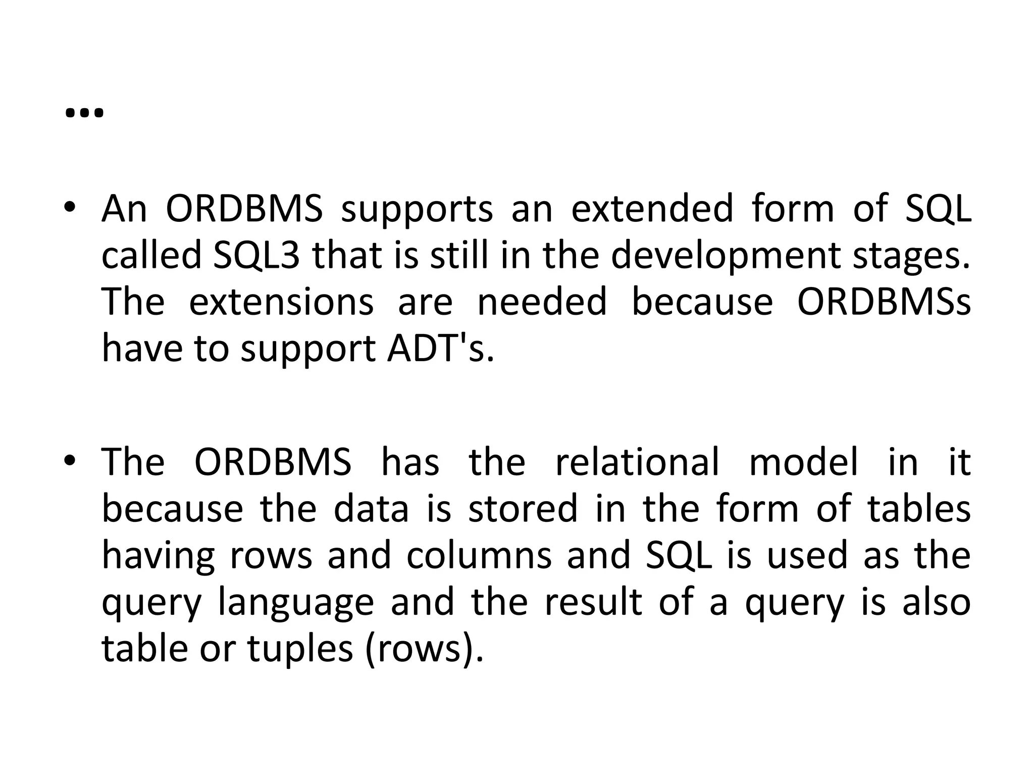 Ordbms | PPTX