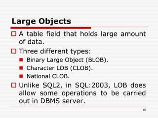 ordbms.ppt | Databases | Computer Software and Applications
