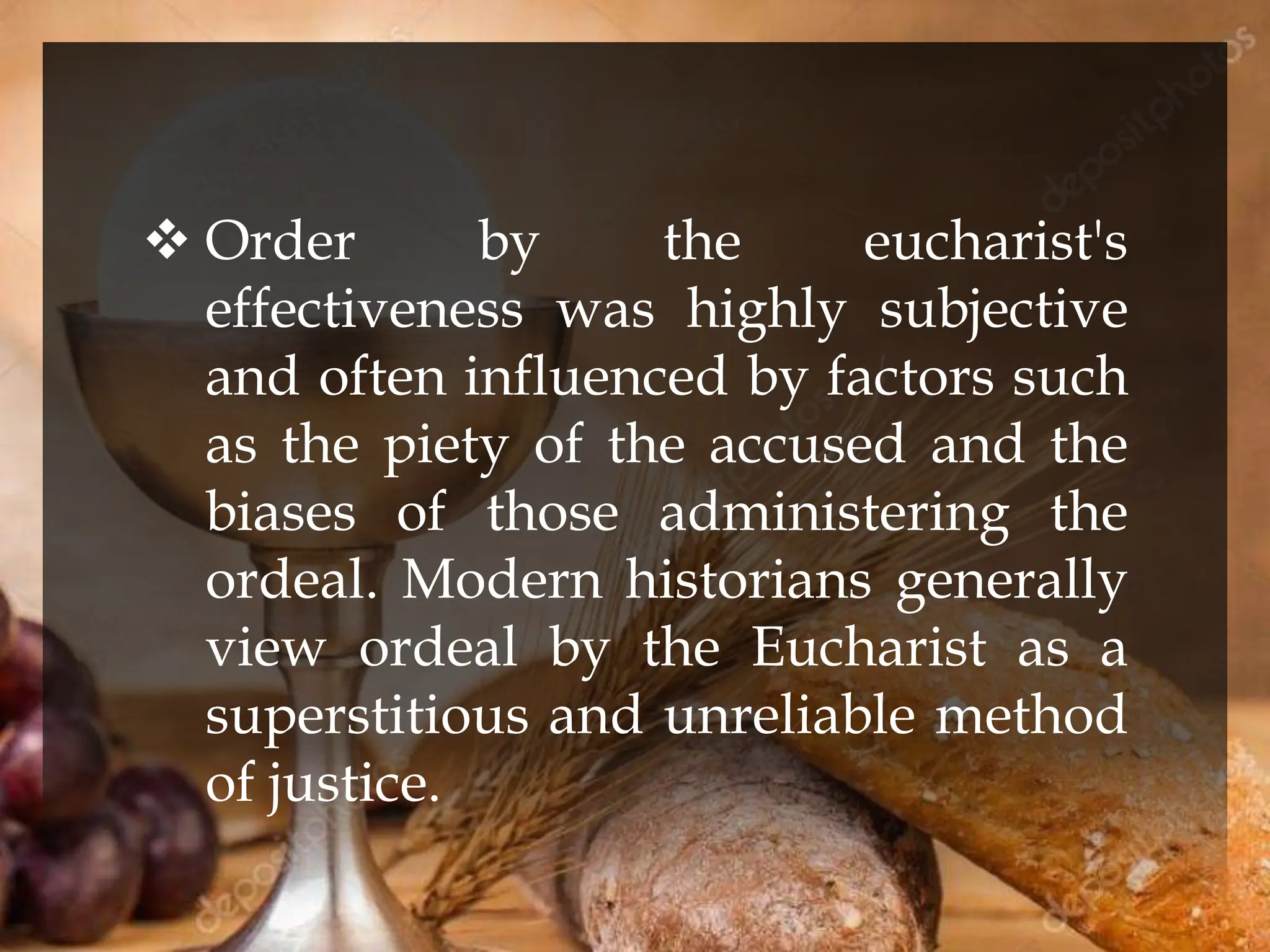 Ordeal-by-Eucharist, trial by ordeal thank | PPTX
