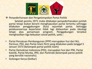 Orde baru (Politik,ekonomi, dan keamanan) | PPTX