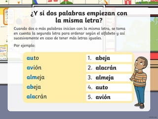 Palabras En Orden Alfabético