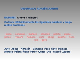 Orden Alfabetico | PPT