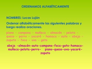 Orden alfabetico | PPT
