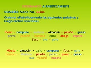 Orden alfabetico | PPT