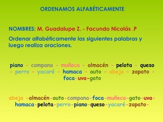 Orden alfabetico | PPT