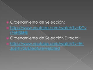 Ordenamiento por seleccion | PPT