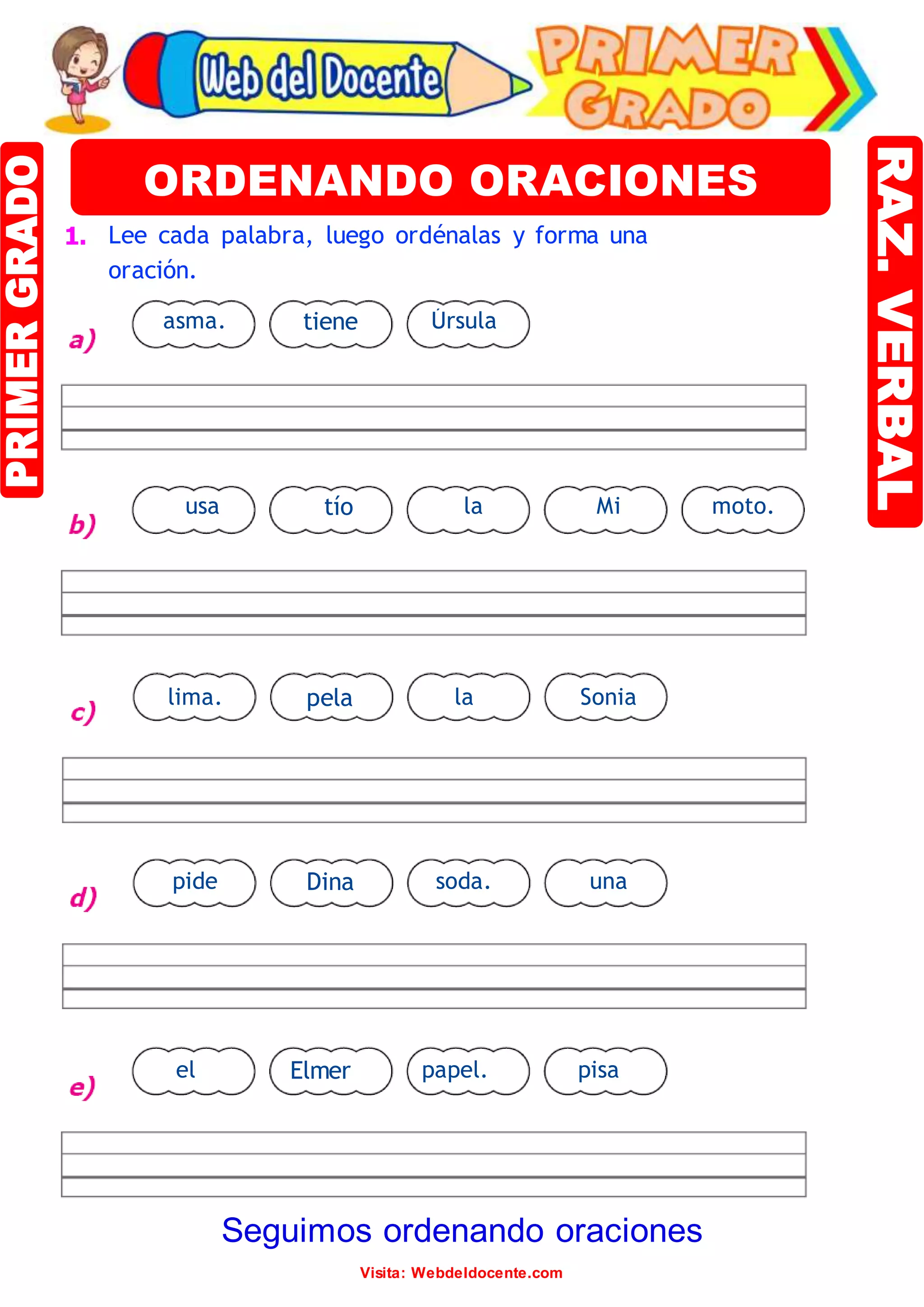 Ordenando oraciones-para-primer-grado-de-primaria (1) | DOC