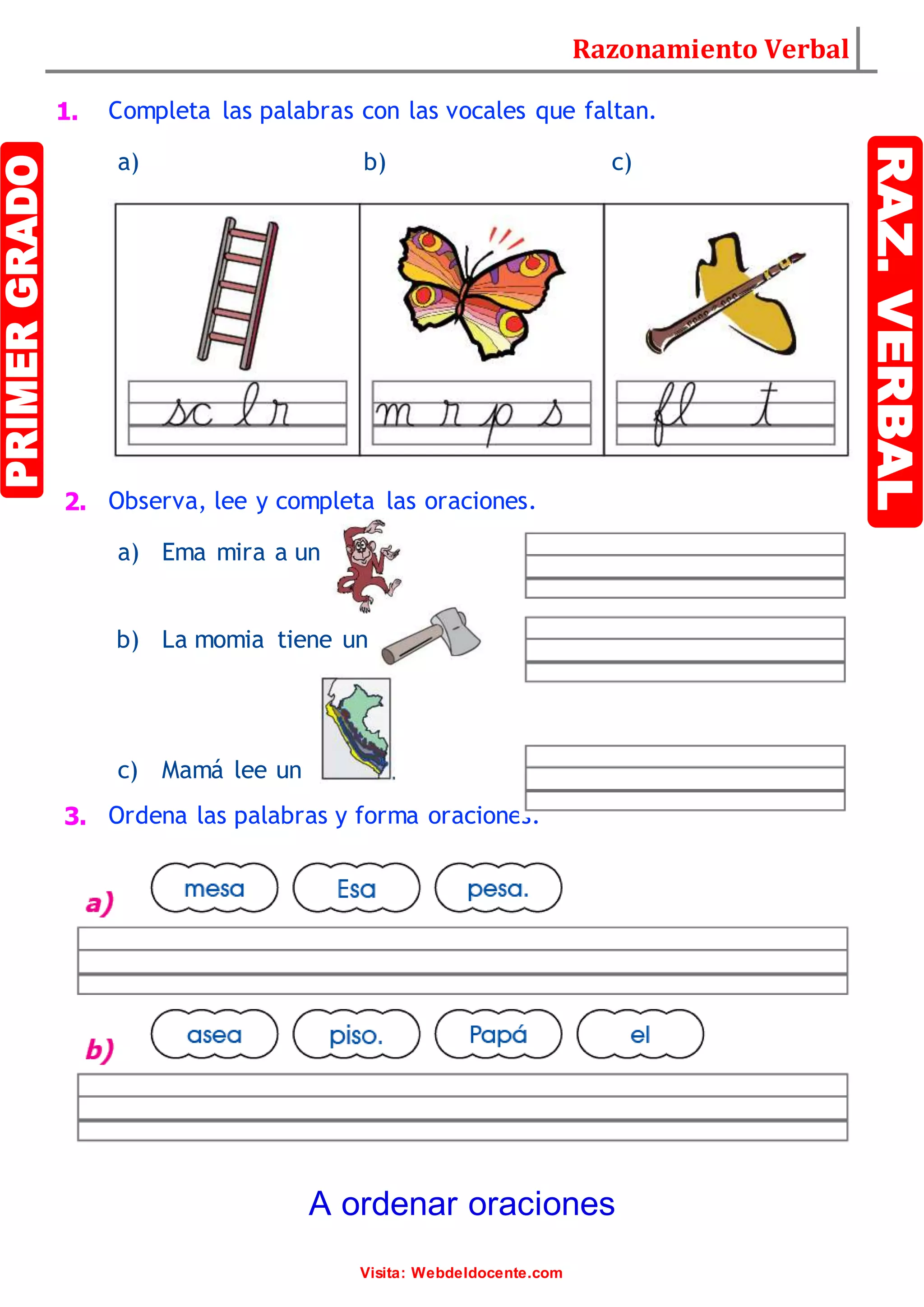 Ordenando oraciones-para-primer-grado-de-primaria (1) | DOC