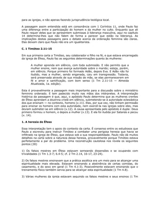 Ordenação feminina augustus nicodemos lopes | PDF
