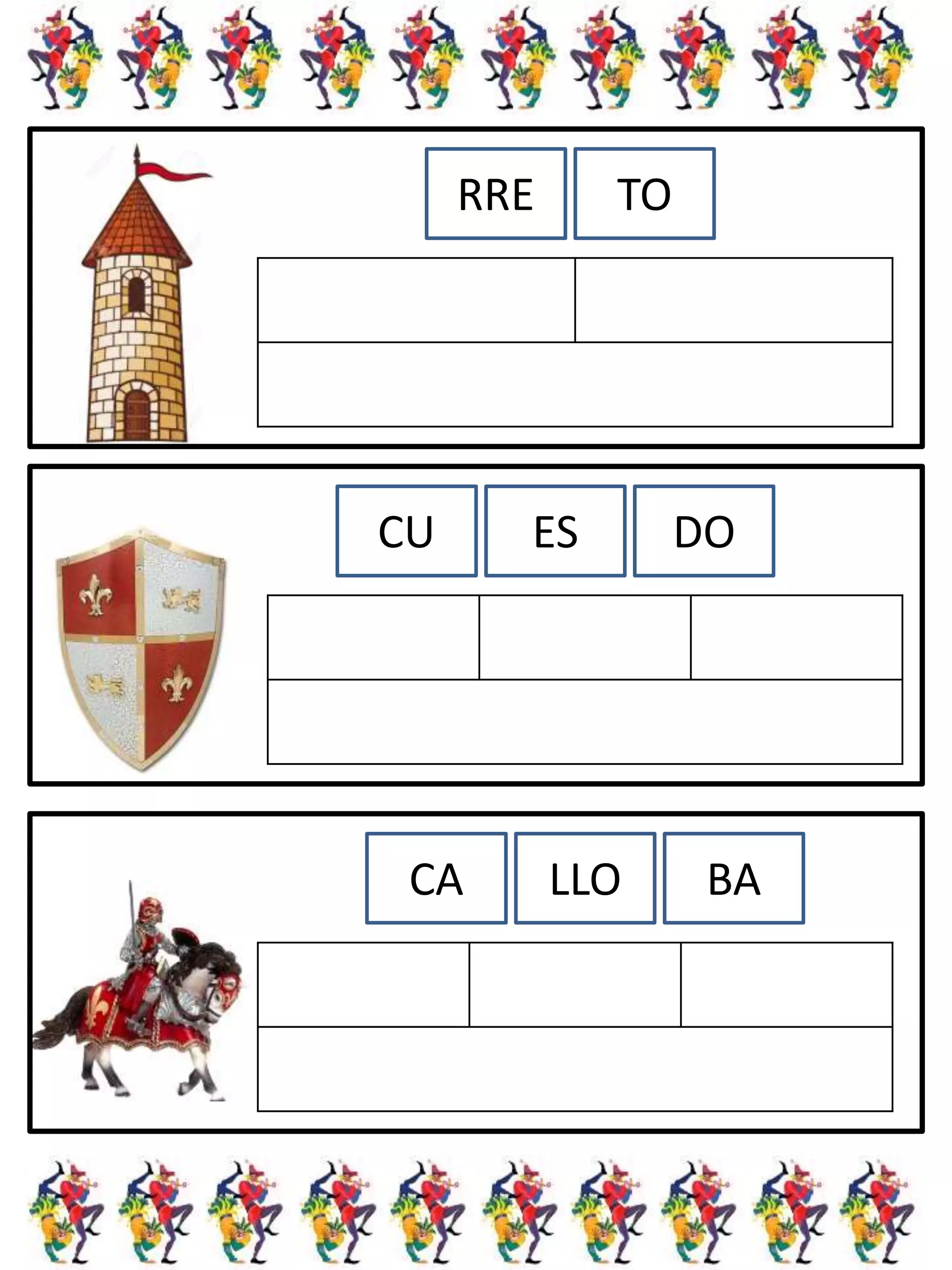 Ordenar sílabas para formar palabras | PPTX