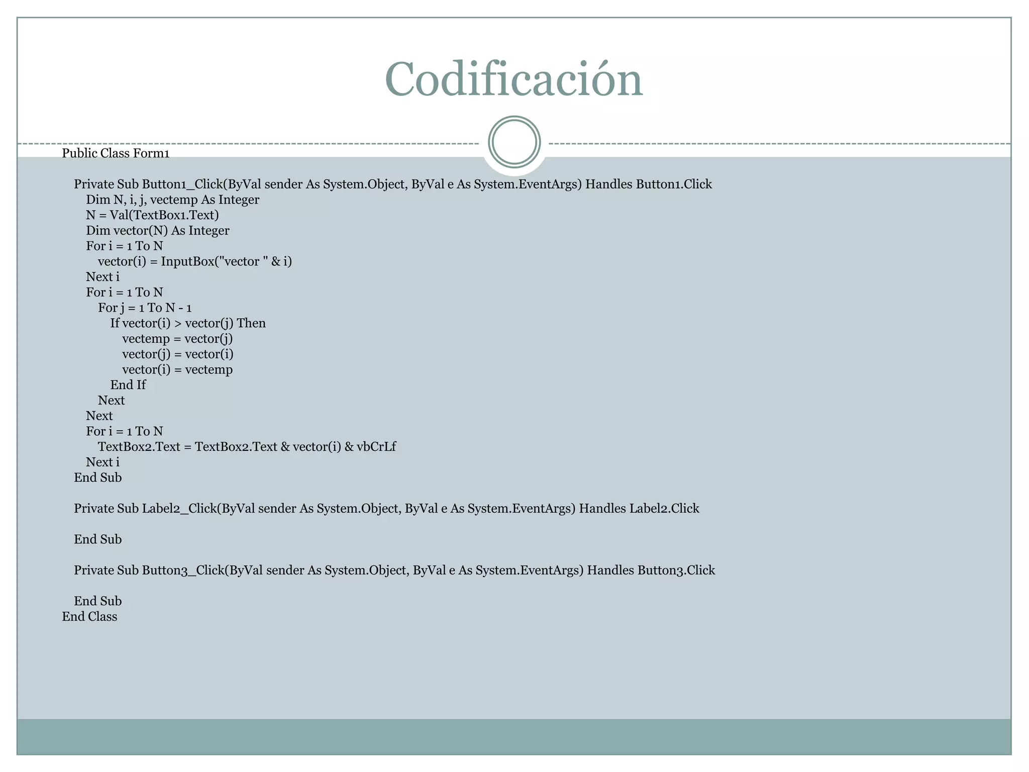 Ordenar vectores | PPTX
