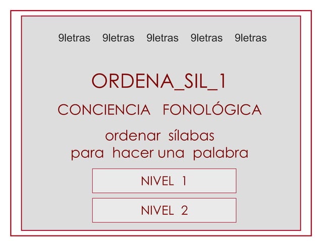 Ejercicios para segmentación silábica | PPTX
