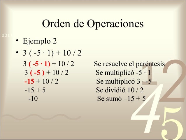 Orden de operaciones