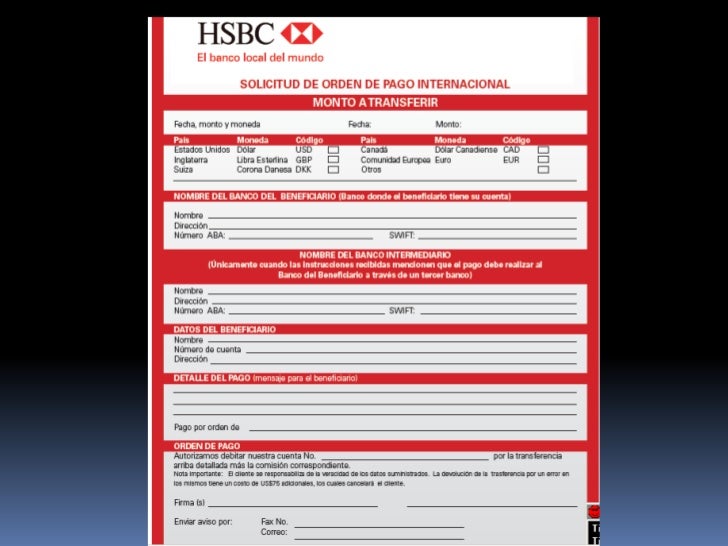 Orden de pago y cheque internacional