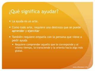 Los Órdenes de la Ayuda | PPTX