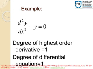 Differential Equation - Order Degree | PPTX