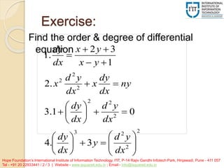 Differential Equation - Order Degree | PPT