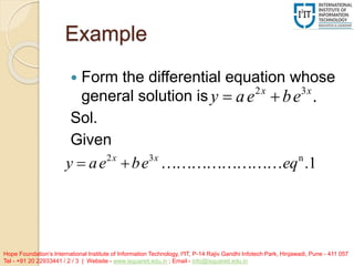 Differential Equation - Order Degree | PPTX